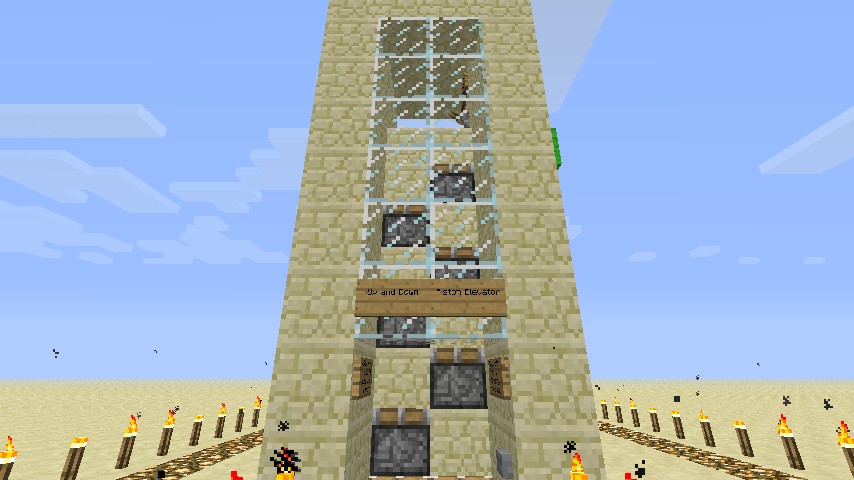 Piston Elevator (up and down) Minecraft Map