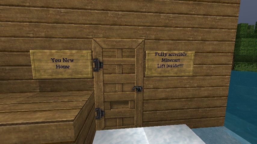 Fully accessible Mine cart lift and house! Minecraft Map