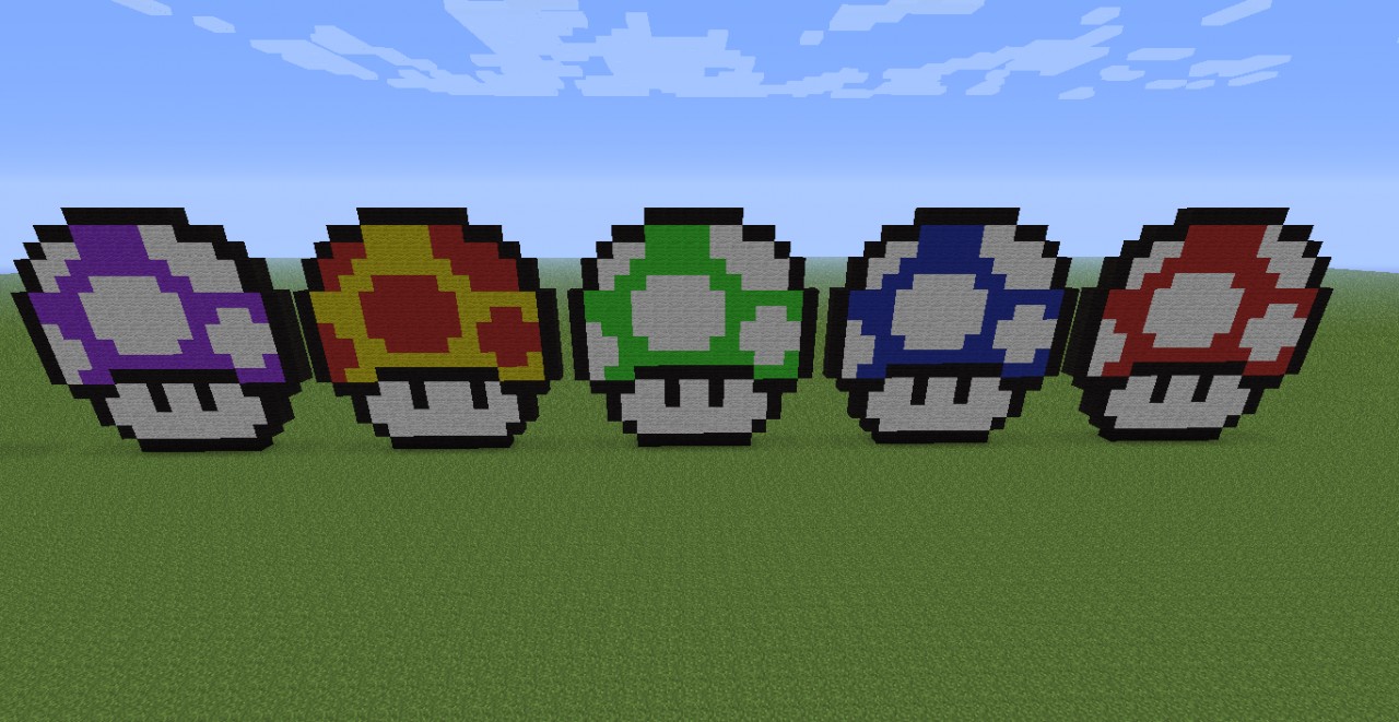 Mario Mushrooms Minecraft Map