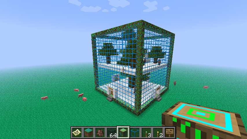 BIG 3D CUBE - V.1.1 - Now with trees and flowers! Minecraft Map