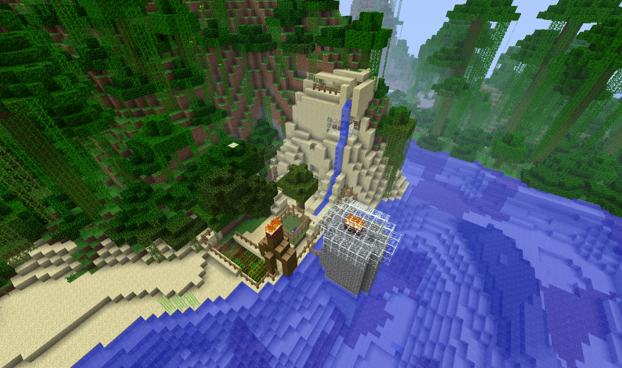 cool house in the hill Minecraft Map