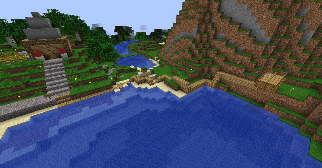 Beach village remix Minecraft Map
