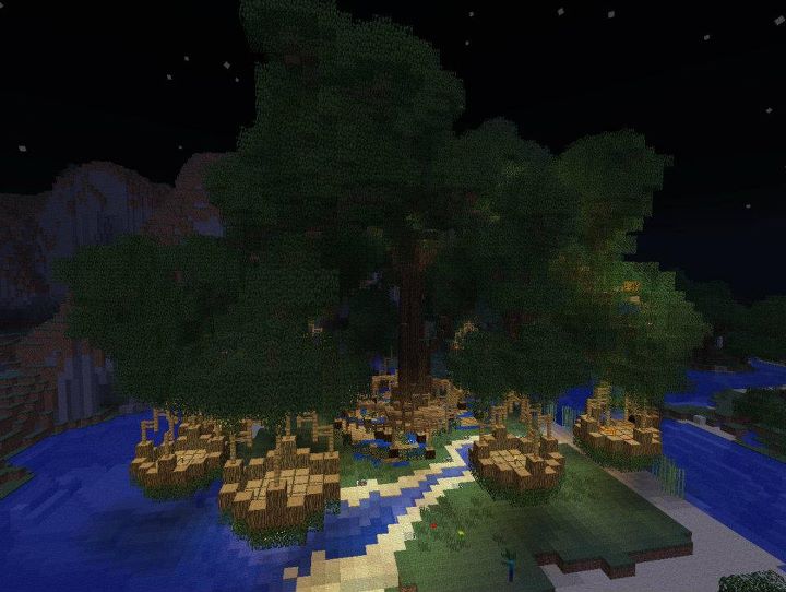 GIANT house Tree Minecraft Map