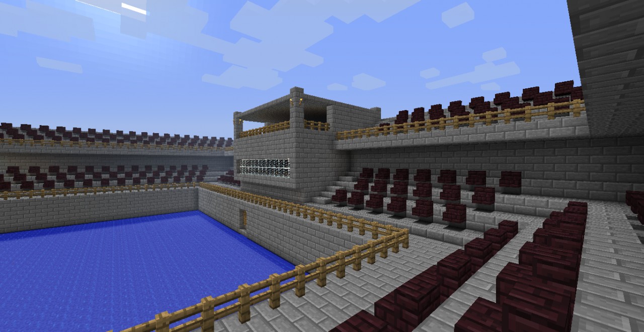 big ARENA, perfect for lan partys or servers! floodable Minecraft Map
