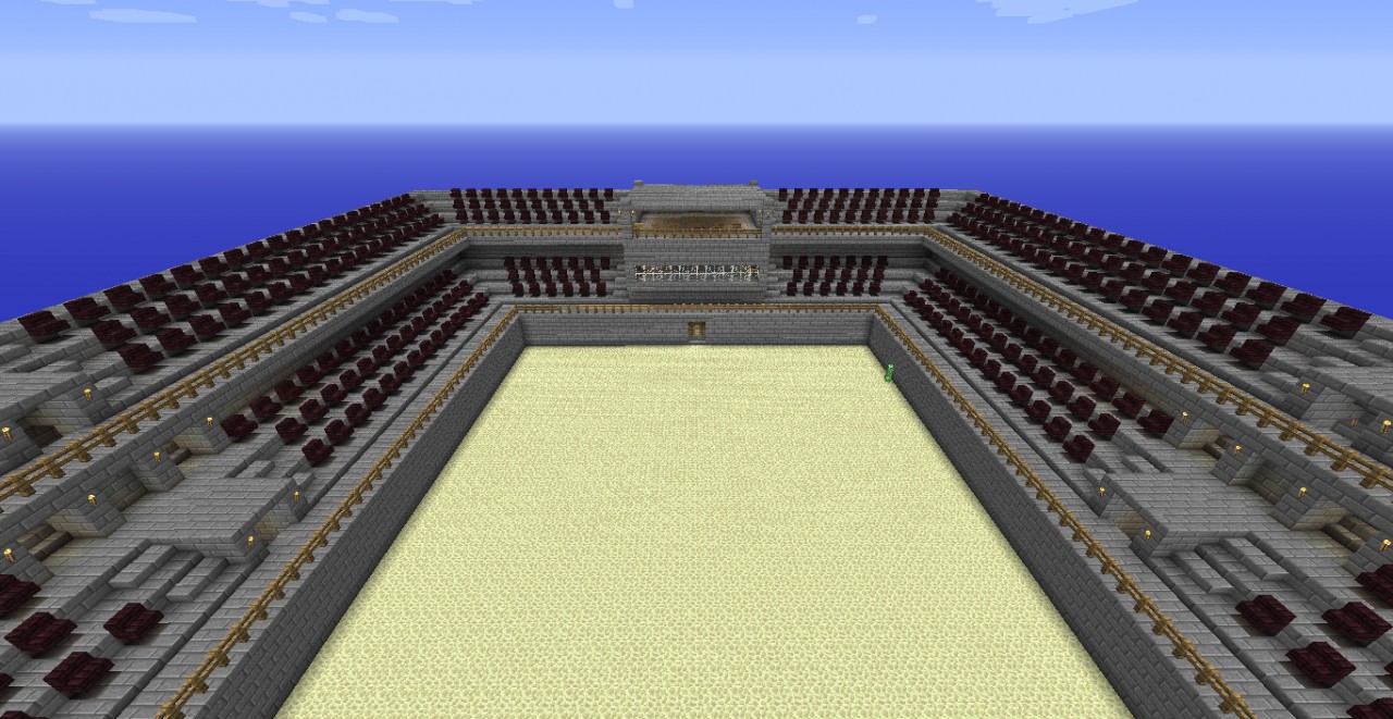 big ARENA, perfect for lan partys or servers! floodable Minecraft Map
