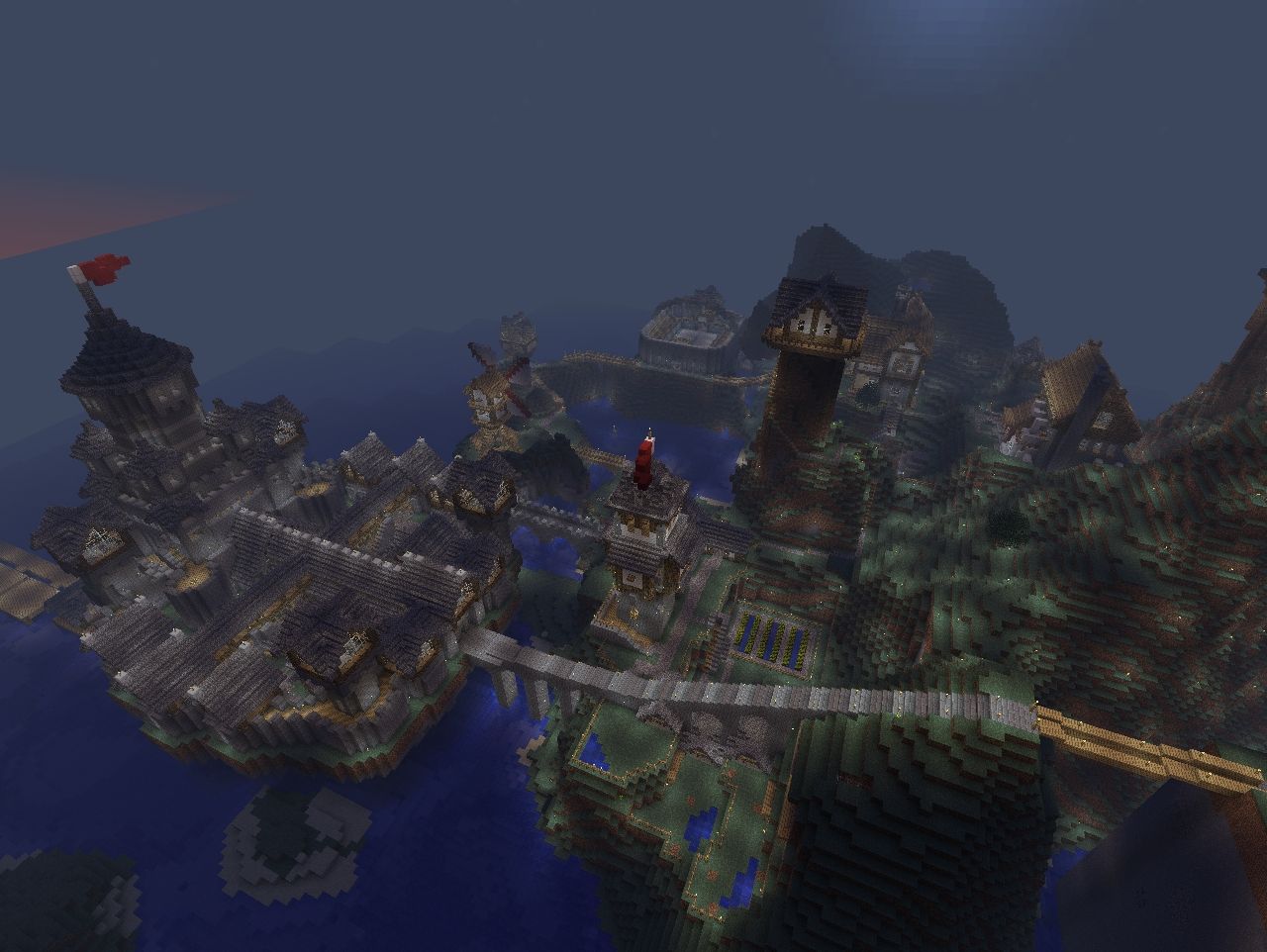 Floating Citadel of Emirkol the Chaotic Minecraft Map