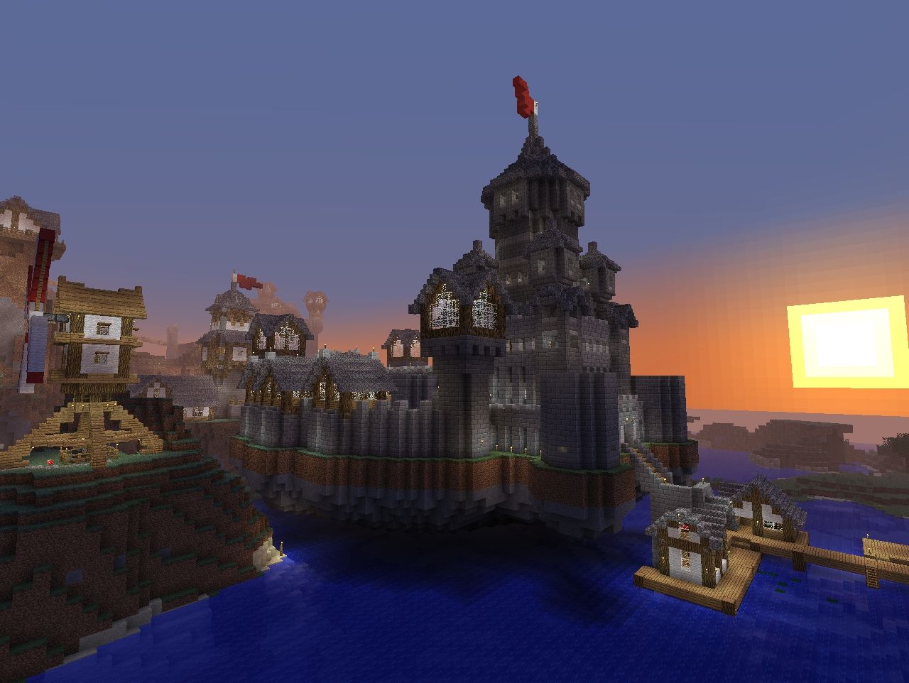 Floating Citadel of Emirkol the Chaotic Minecraft Map