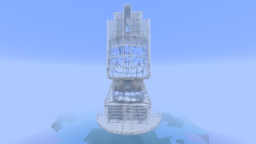 S K Y R I S [Sci-Fi Enclosed City Concept] Minecraft Map