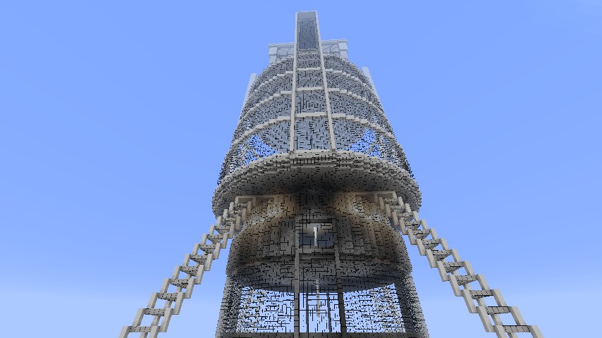 S K Y R I S [Sci-Fi Enclosed City Concept] Minecraft Map