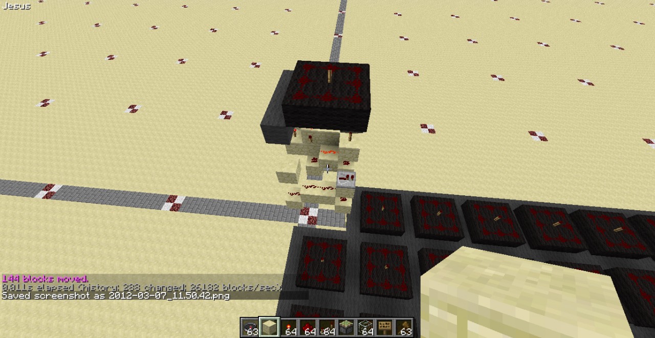 1D Cellular automaton (rule 110) Minecraft Map