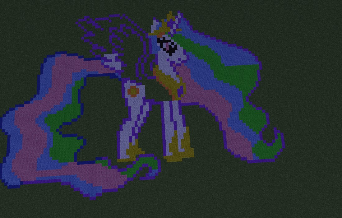 Princess Celestia [Pixel Art] Kaunas Minecraft Map