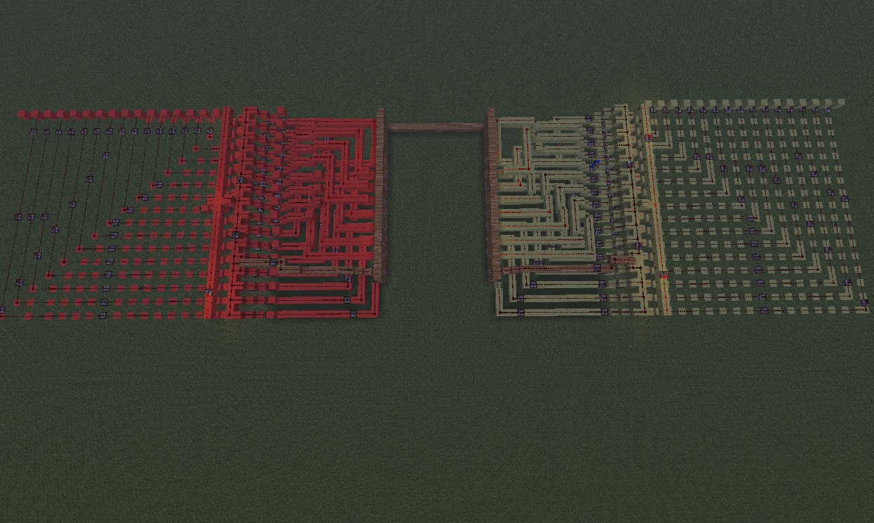 4 Bit Adder - Adding three 4 bit Numbers Minecraft Map
