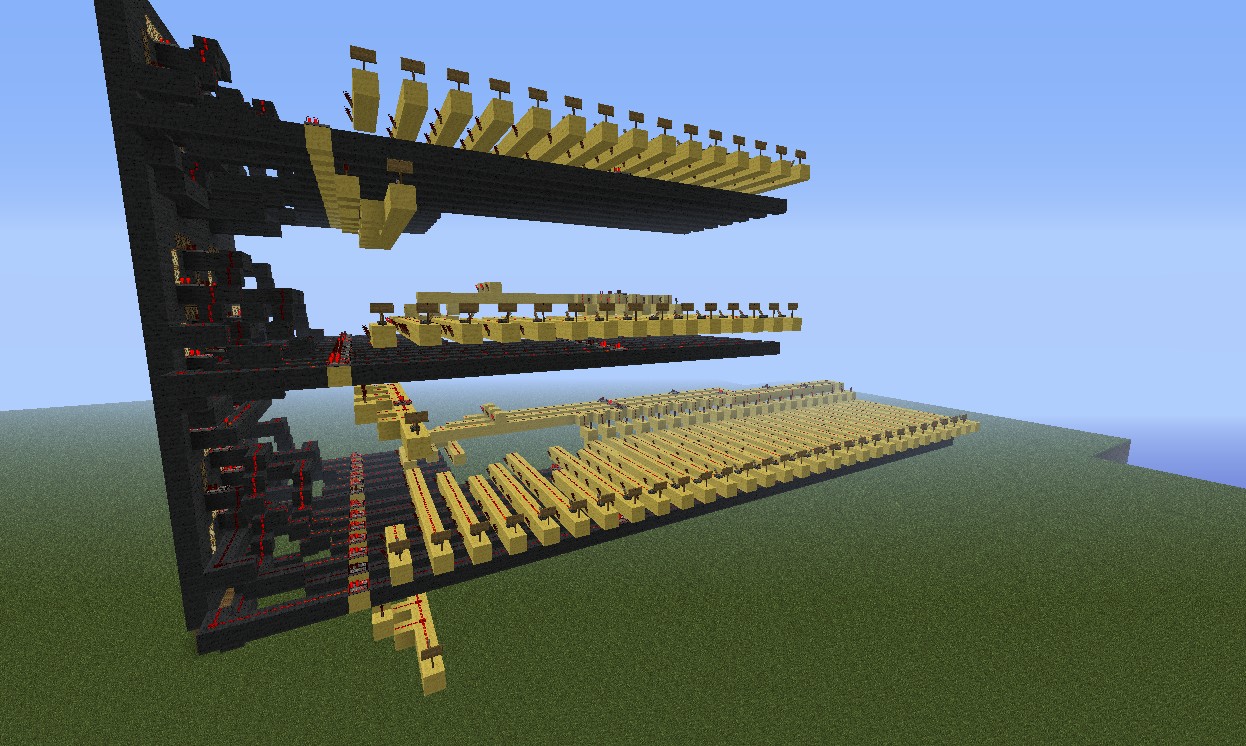 4 Bit Adder - Adding three 4 bit Numbers Minecraft Map