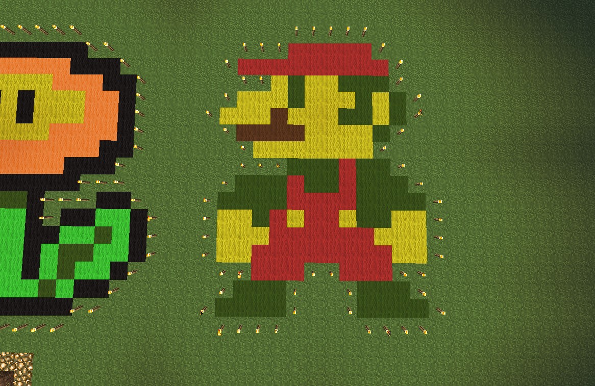 Mario [Pixel Art] Kaunas Minecraft Map