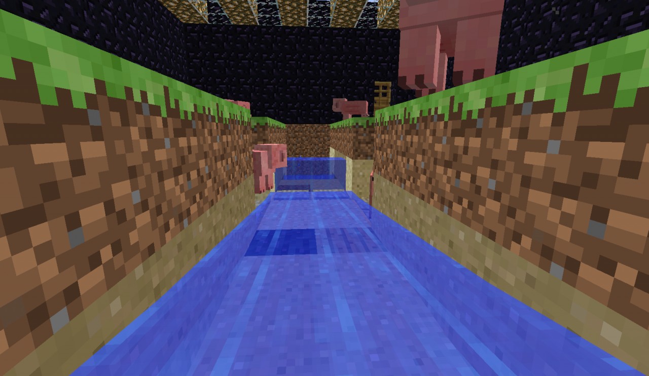 The Pig farm and city castel Minecraft Map