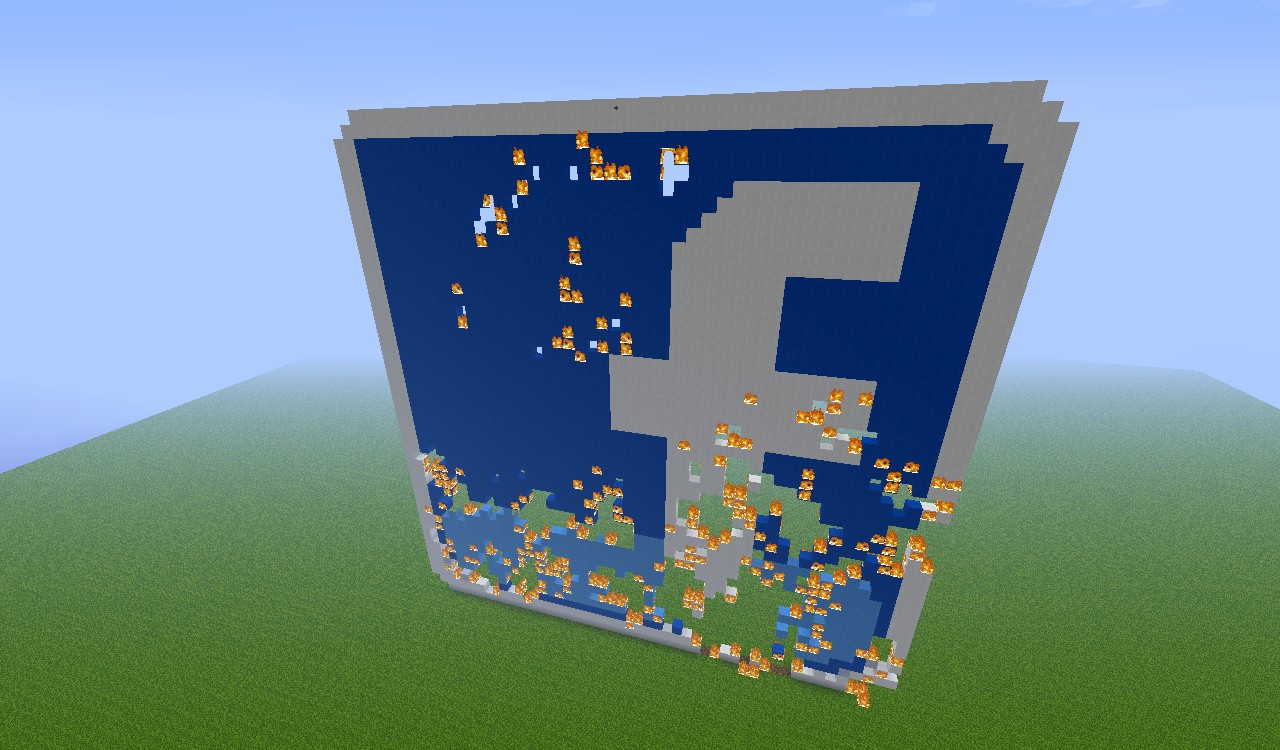 Facebook Logo [50X50] Minecraft Map