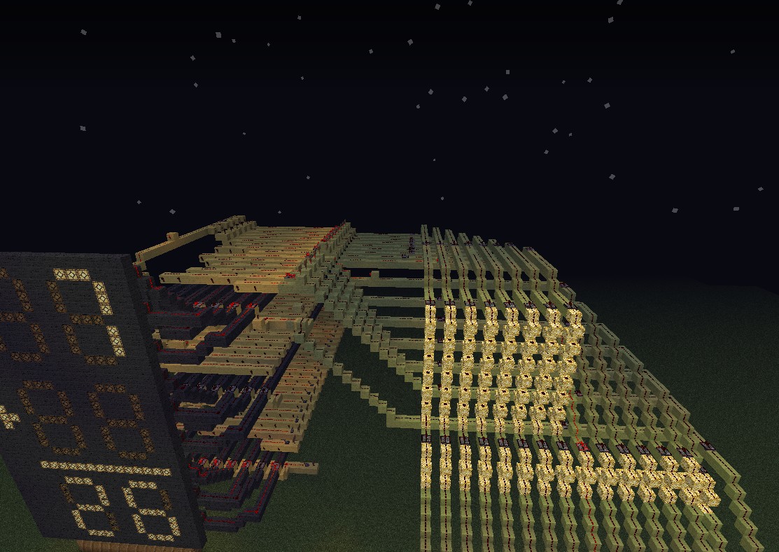 4 Bit Adder - Adding three 4 bit Numbers Minecraft Map