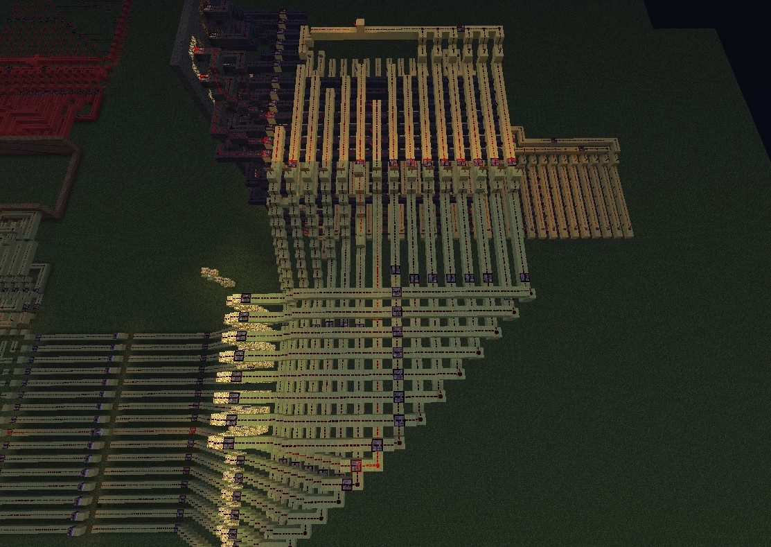 4 Bit Adder - Adding three 4 bit Numbers Minecraft Map