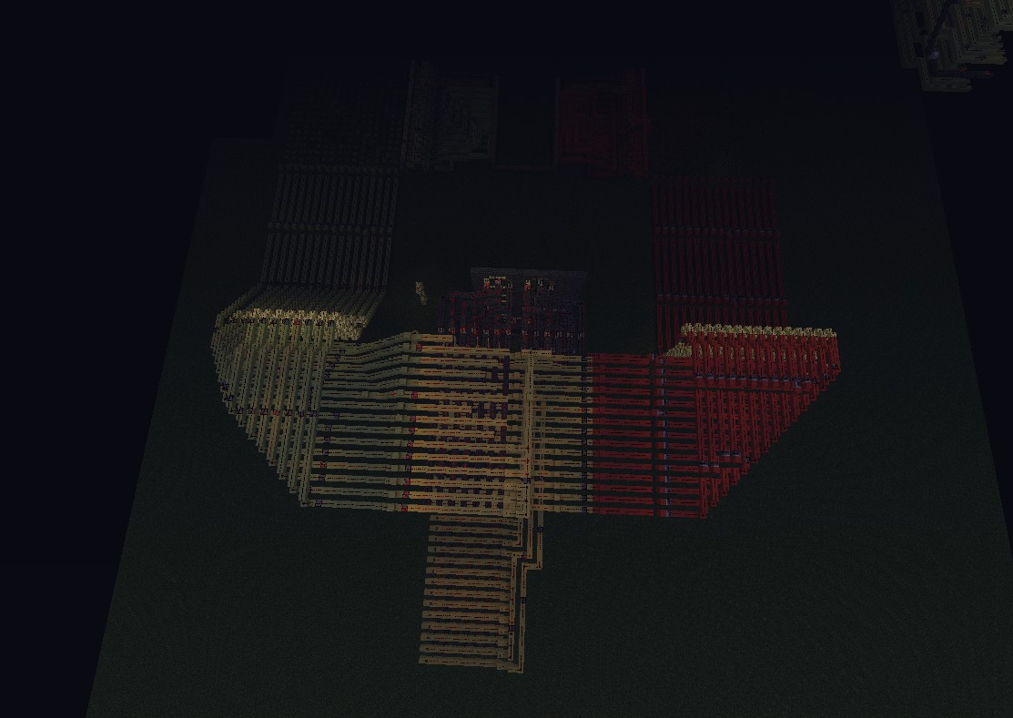 4 Bit Adder - Adding three 4 bit Numbers Minecraft Map