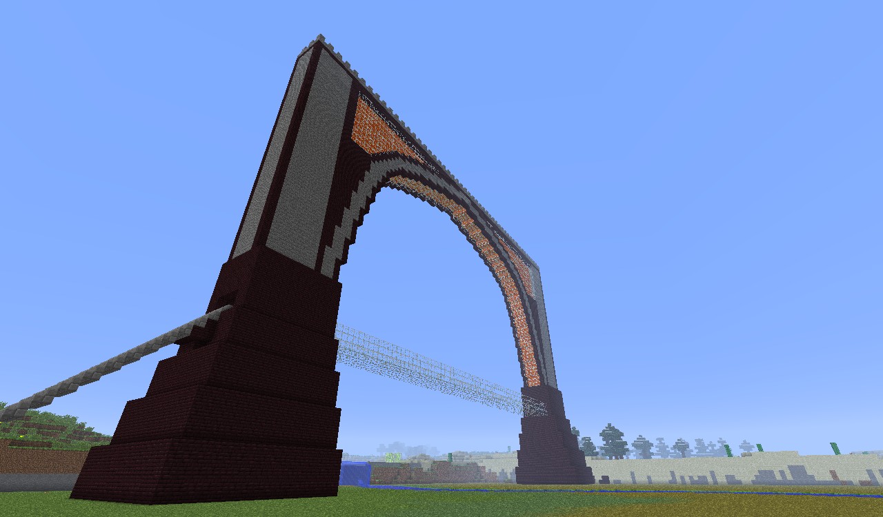 Half nether bridge Minecraft Map