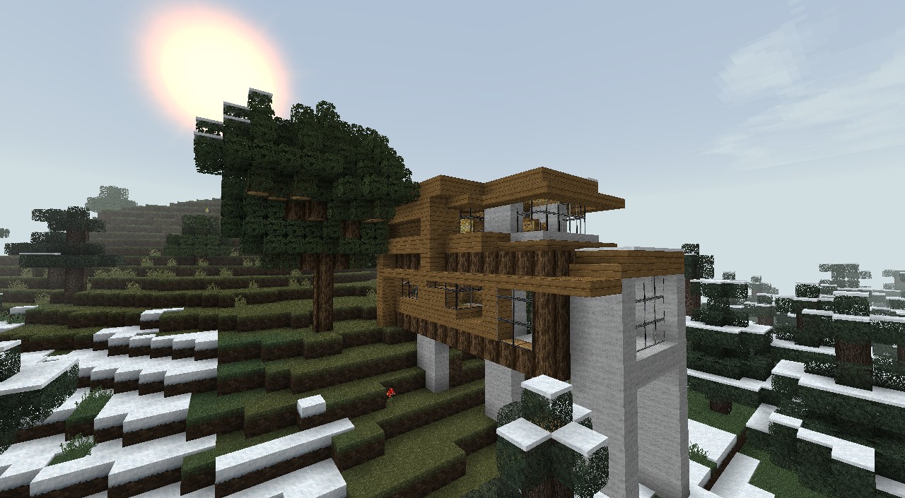 Modern House by the Woods Minecraft Map