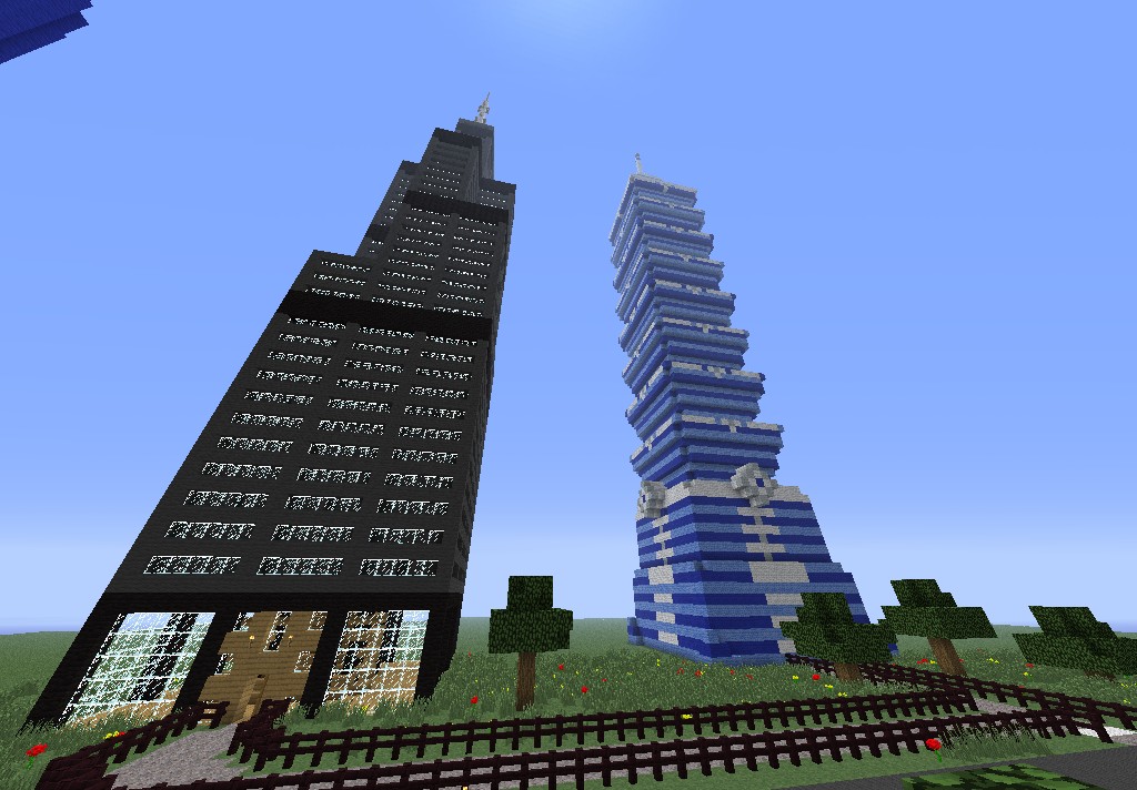 Sears Tower & Taipei 101 Minecraft Map