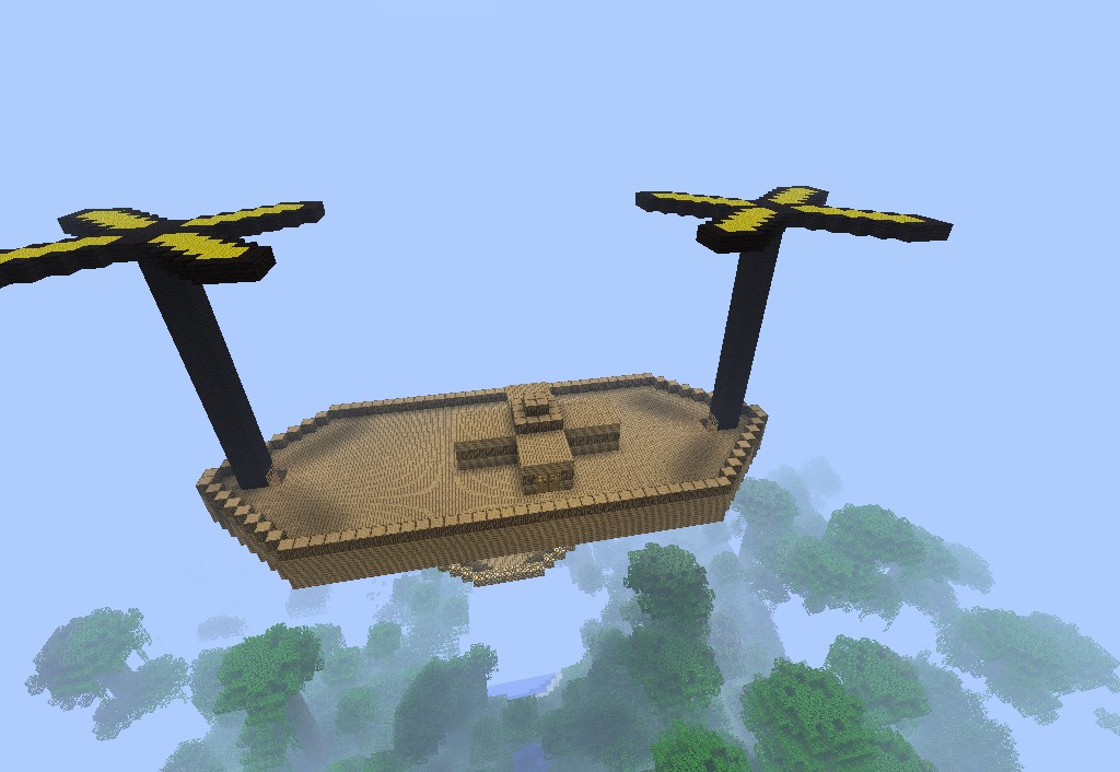 Big Floating Ship/ Free Items (one is TNT) with balloon! Minecraft Map