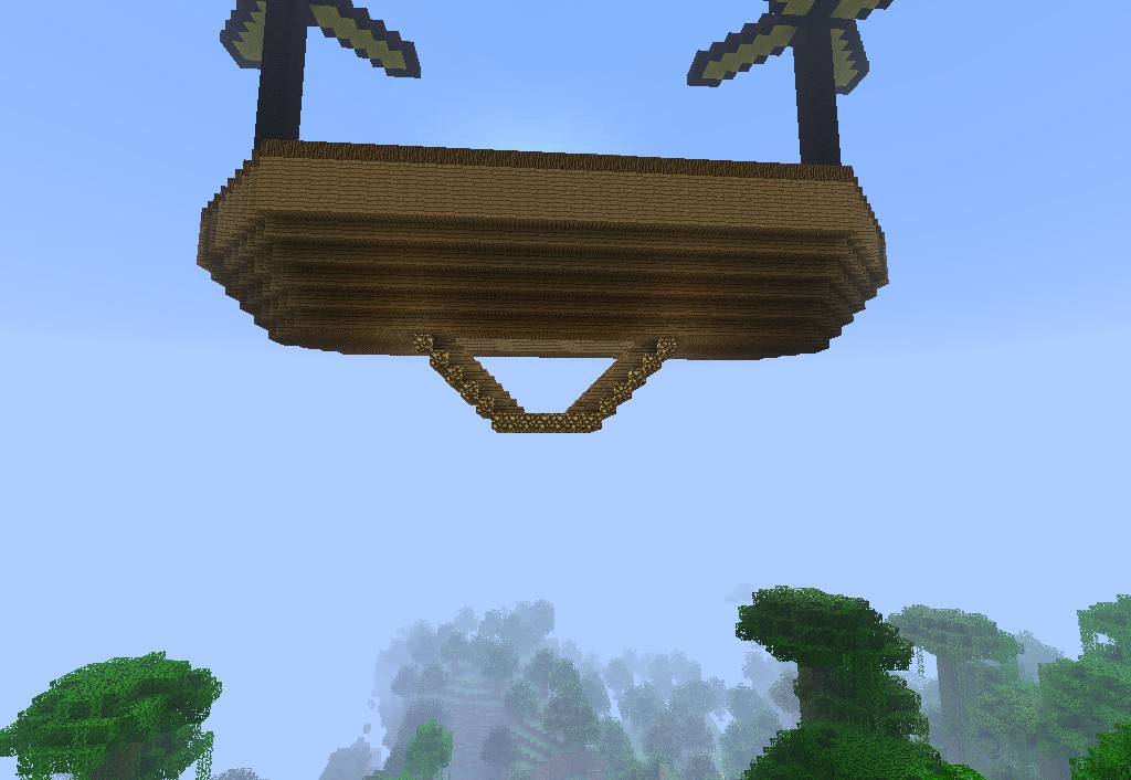 Big Floating Ship/ Free Items (one is TNT) with balloon! Minecraft Map