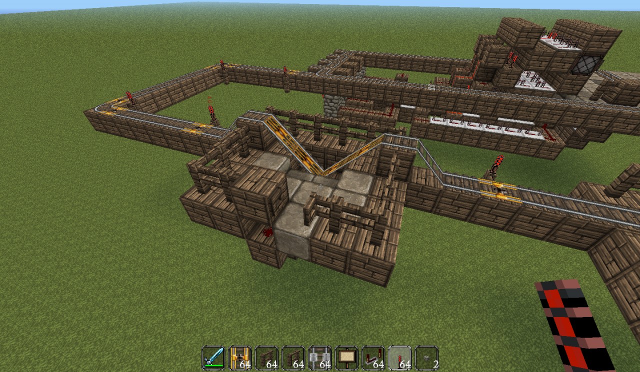 Naked Minecart Station Full Automatic Lamp Switch Minecraft Map