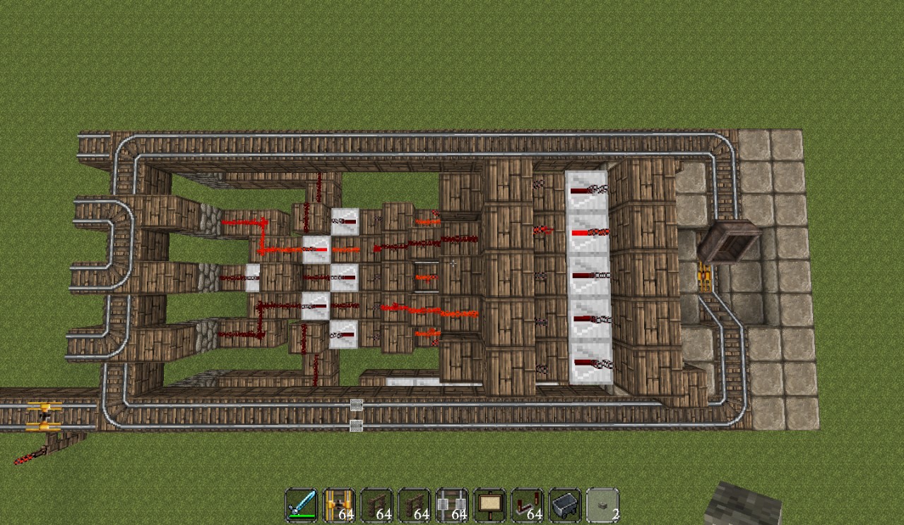 Naked Minecart Station Full Automatic Lamp Switch Minecraft Map