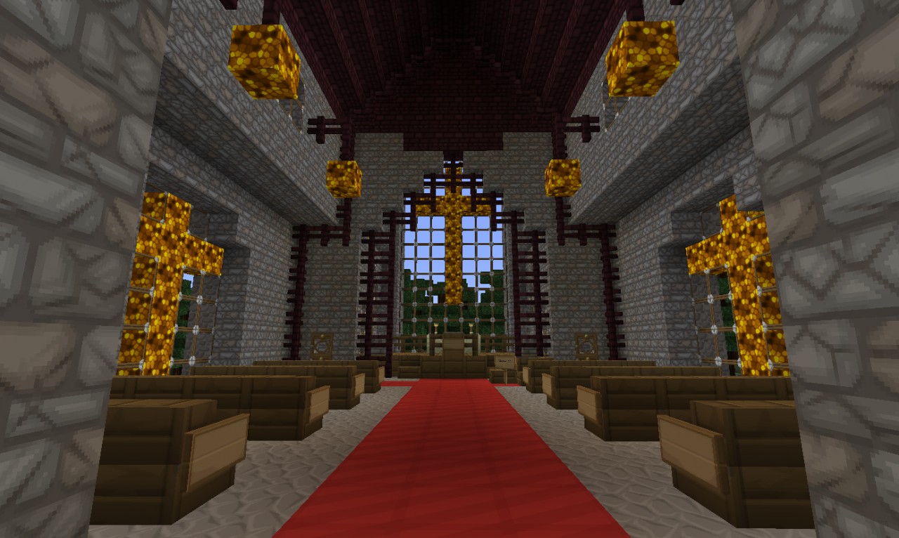 Church with graveyard Minecraft Map