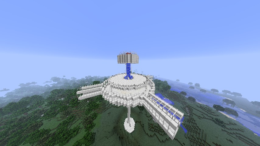 Space-Themed Bulding using Future Pack Texture Pack Minecraft Map