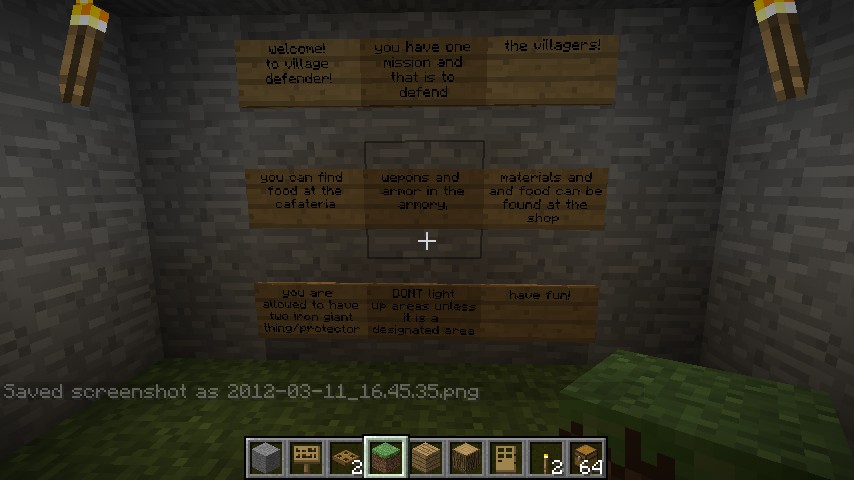 village defender Minecraft Map