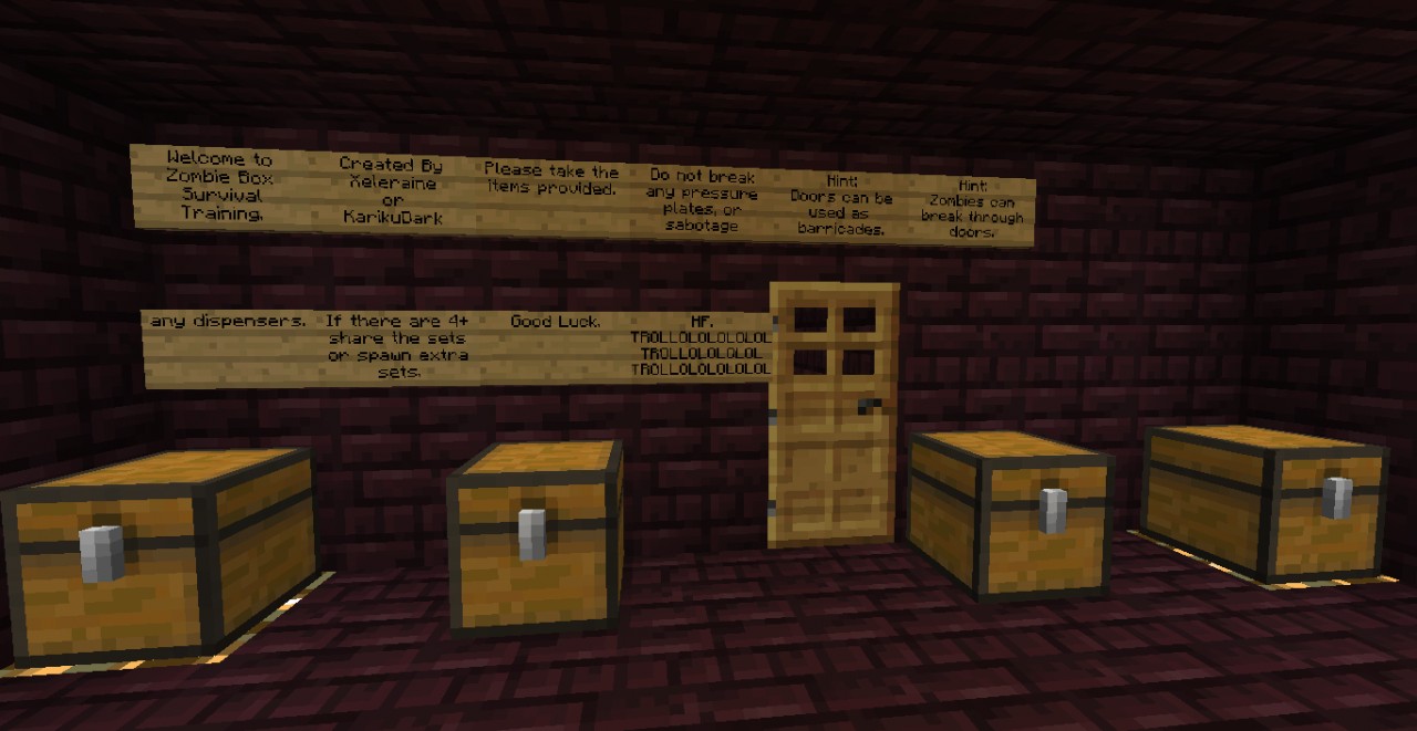Zombie Box Survival Minecraft Map