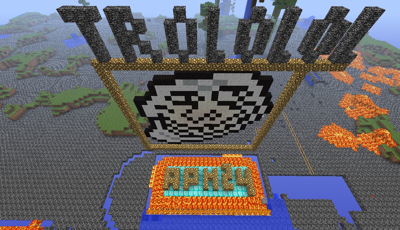 Trollface Pixel Art Minecraft Project
