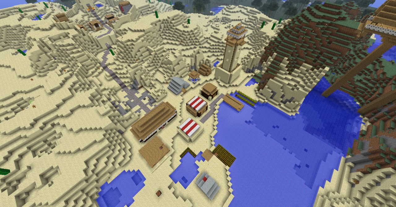 Desert forts, towns, and villages Minecraft Map