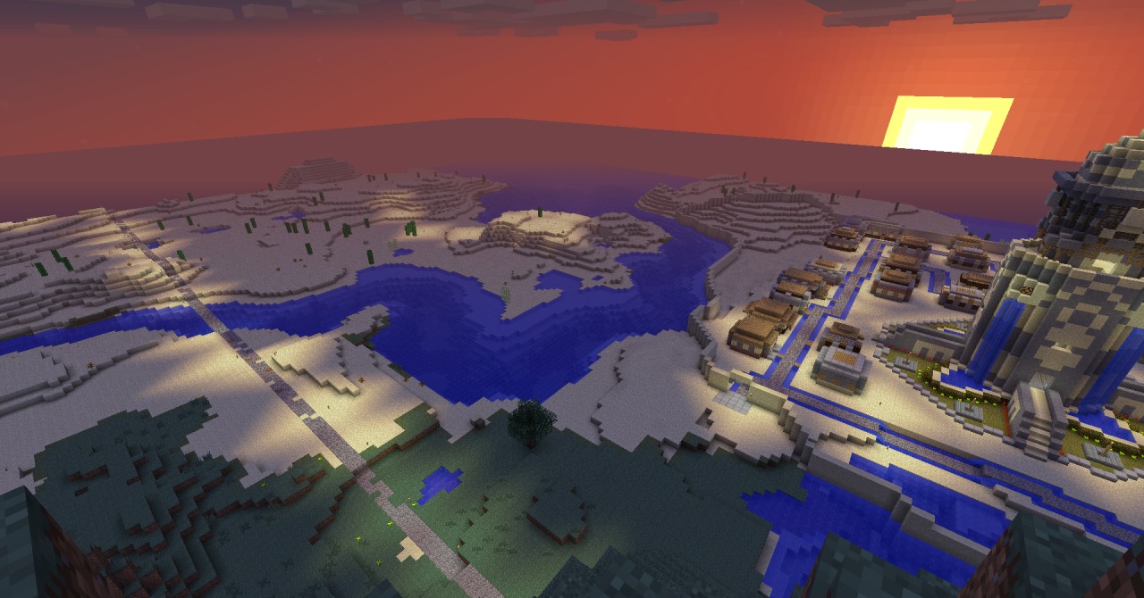 Desert forts, towns, and villages Minecraft Map