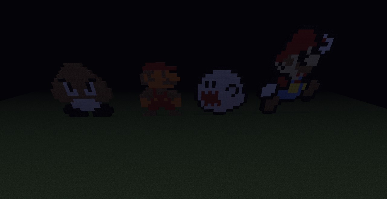 Mario Pixel Art Minecraft Map