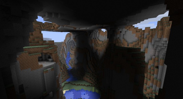 Giant hollowed out mountain. Minecraft Map
