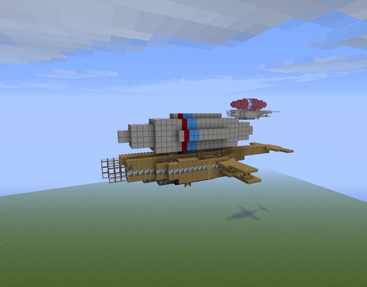 Flyable Airship Bomber 36 TNT payload (Zepplin Mod) Minecraft Map