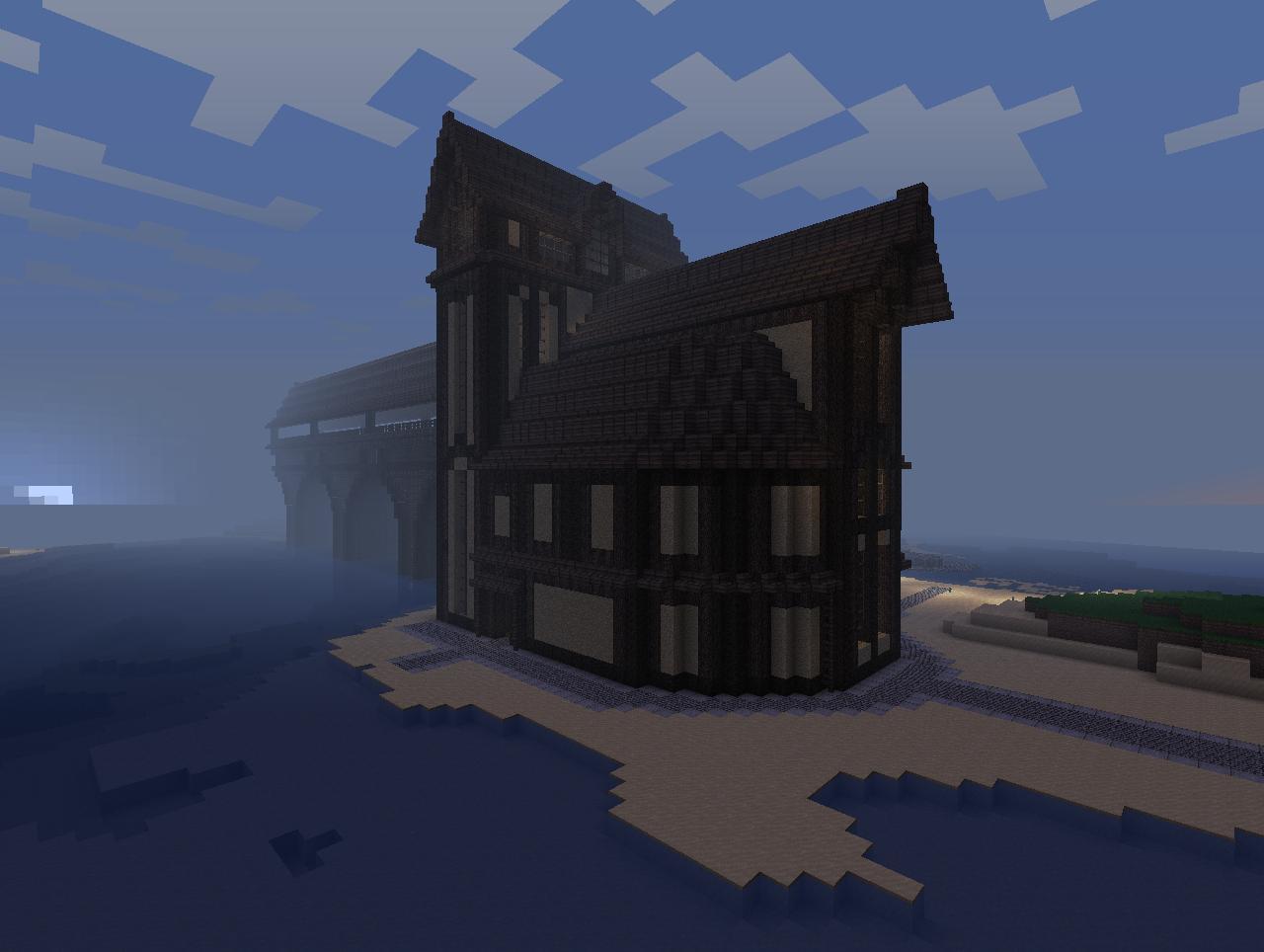 Pretty building with bridge Minecraft Map