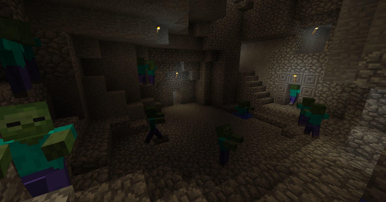 [1.2.3][ADV] Zombie Dungeon [V1.3] Minecraft Map