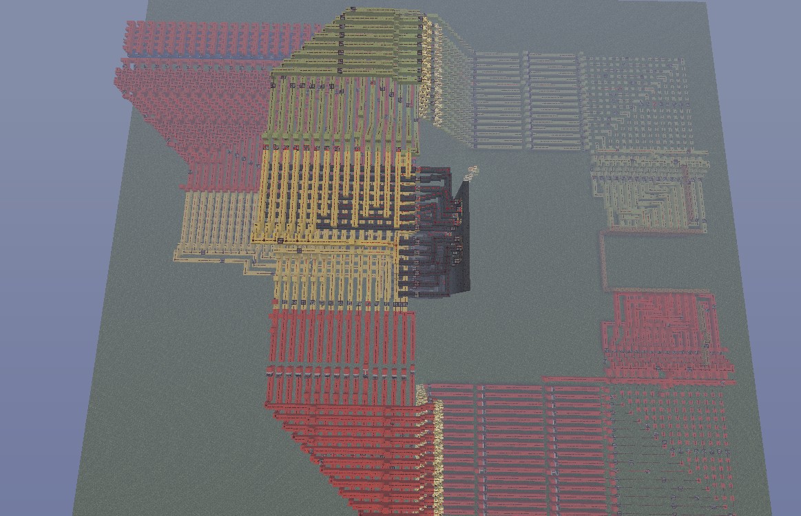 4 Bit Adder - Adding three 4 bit Numbers Minecraft Map