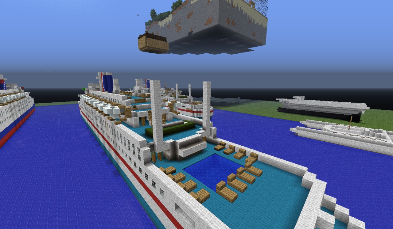 cruise ship carnival marid gras & ferry albatross III Minecraft Map
