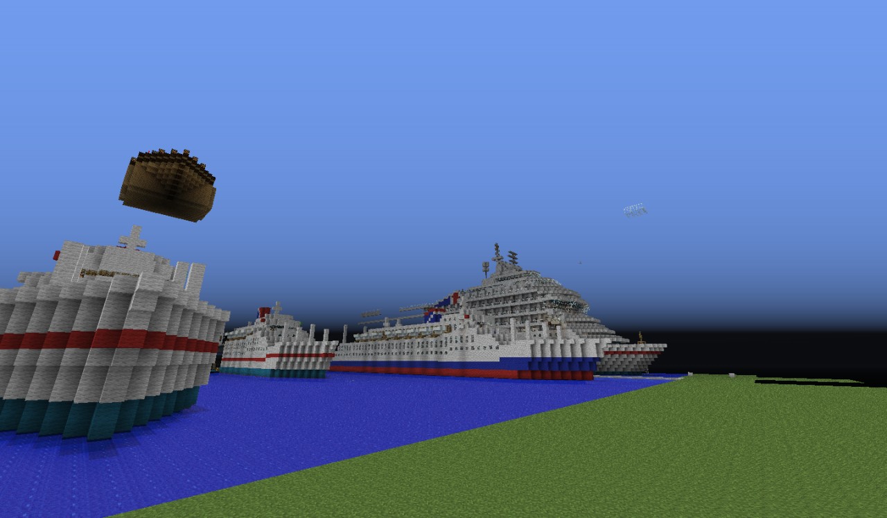 cruise ship carnival marid gras & ferry albatross III Minecraft Map