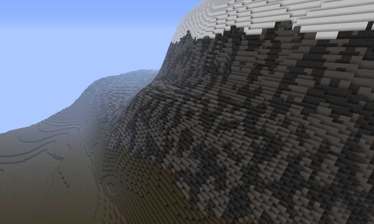 Mountainous Custom Terrain Minecraft Map