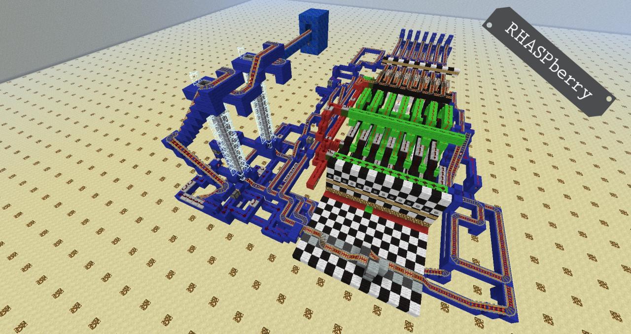 Redstone Train Station with Double-Dispenser System Minecraft Map