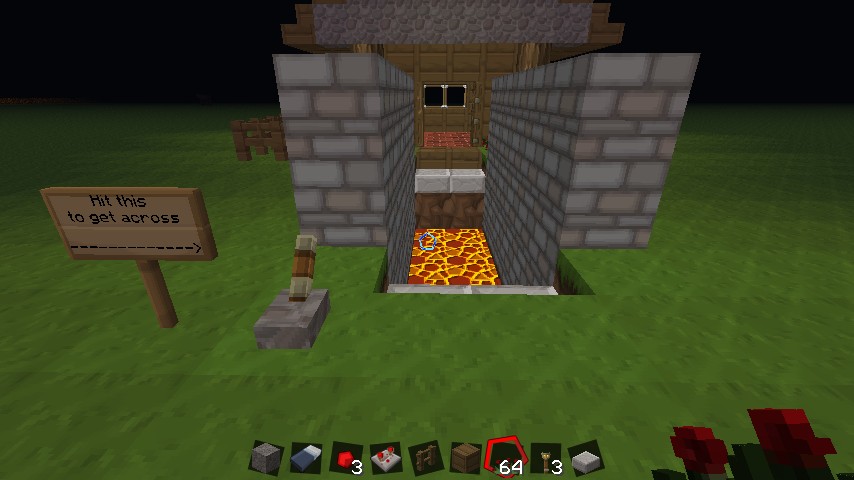 Trying to make a Drawbridge Minecraft Map