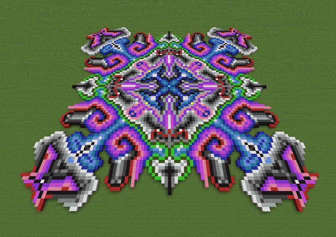 Pixelated Radiance of Curves Minecraft Map
