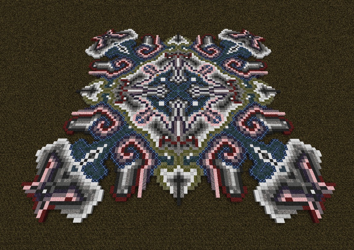 Pixelated Radiance of Curves Minecraft Map